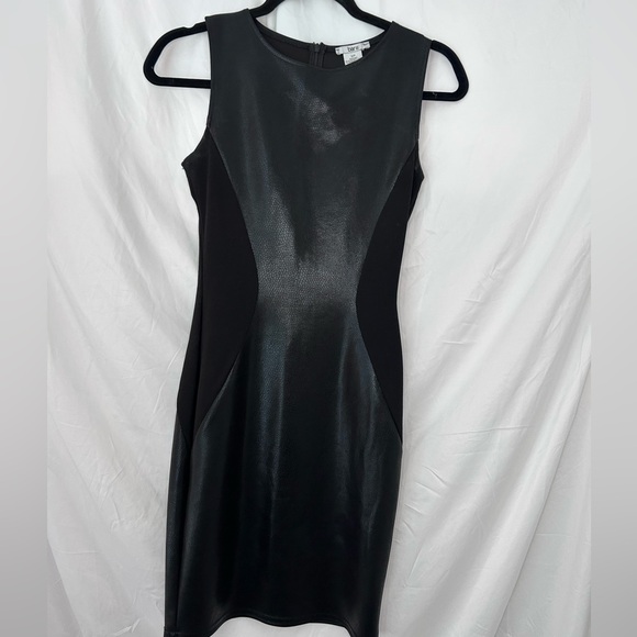 Bar III | Dresses | Bar Iii Black Faux Leather Mini Dress | Poshmark